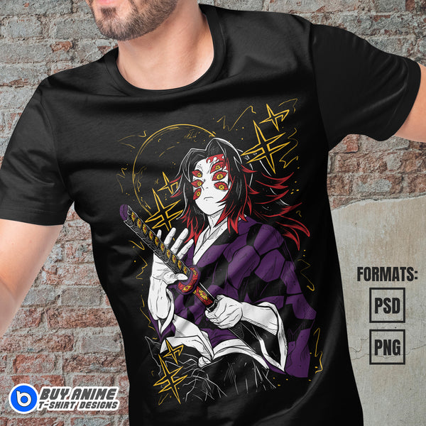 Kokushibo Demon Slayer Anime Vector T-shirt Design Template #2 – www ...