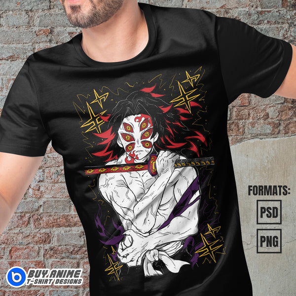 Kokushibo Demon Slayer Anime Vector T-shirt Design Template – www ...