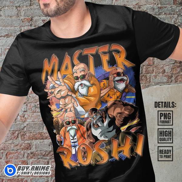 Premium Master Roshi Dragon Ball Anime Bootleg T-shirt Design – www ...
