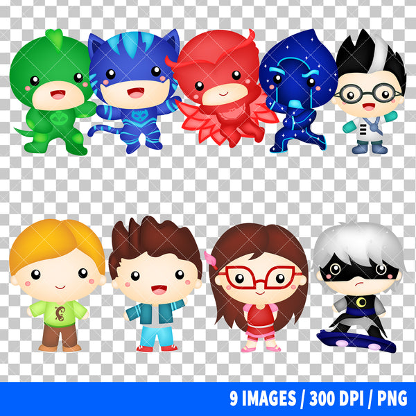 PJ Masks Clipart PNG Bundle #2 – www.BuyAnimeTshirtDesigns.com