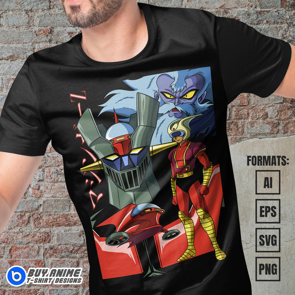 Premium Mazinger-Z Anime Vector T-shirt Design Template – www ...