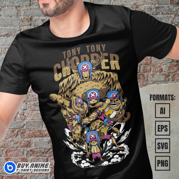 Premium Chopper One Piece Anime Vector T-shirt Design Template #4 – www ...