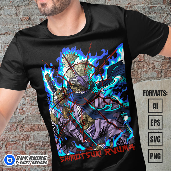 Premium Shimotsuki Ryuma One Piece Vector T-shirt Design Template – www ...