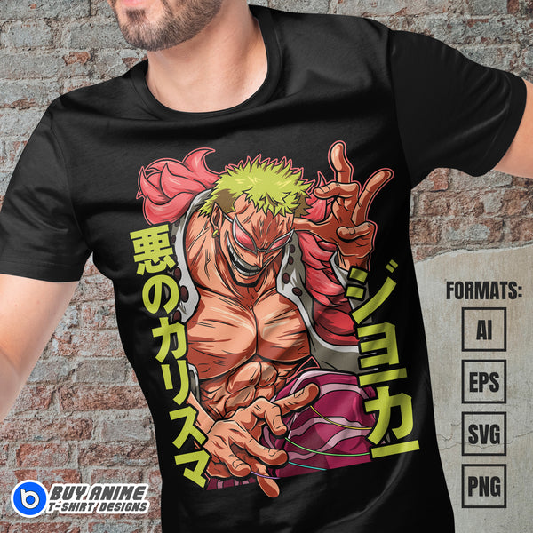 Premium Doflamingo One Piece Anime Vector T-shirt Design Template #6 ...