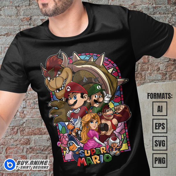Premium Super Mario Vector T-shirt Design Template – www ...