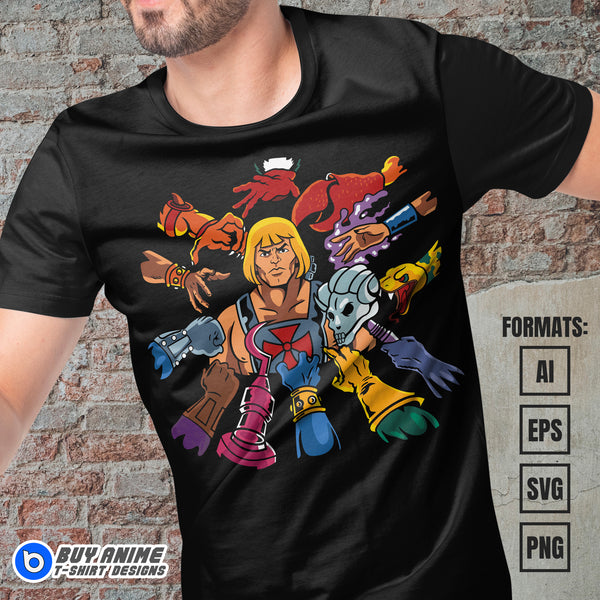 Premium He-Man Vector T-shirt Design Template – www ...